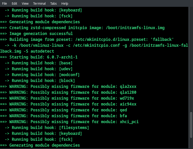 arch linux更新警告缺失固件-腾讯云开发者社区-腾讯云